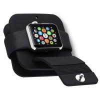 China Silicone Charging Cable Winder Stand Dock Cable Holder Wallet Box Base For Apple Watch 4 For Iwatch 38MM 42MM for sale