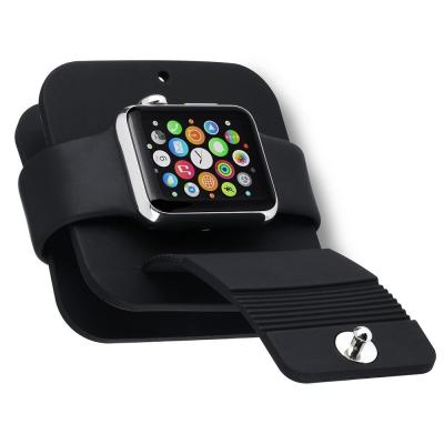 China Silicone Charging Cable Winder Stand Dock Cable Holder Wallet Box Base For Apple Watch 4 For Iwatch 38MM 42MM for sale