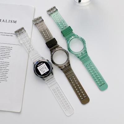 China Breathable TPU Transparent Case Wrist Watch Band 46mm For Huawei GT2 GT 2E for sale