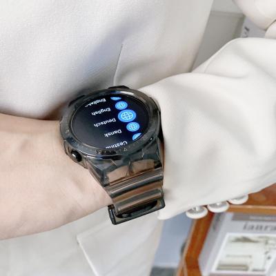 China Multicolored Width 23mm TPU Transparent Strap Glacier For Huawei Watch GT2 for sale