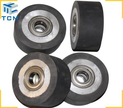 China 150x50mm PU Rubber Polishing Rollers Wheels for Steel Tank Automatic Polishing Machine for sale