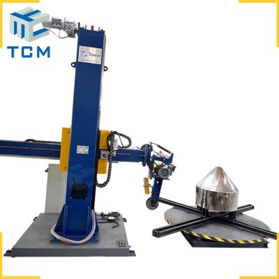 China Automatic Tank Cover Polishing Machine 380V 12kw for Steel Dish End Surface Grinding Buffing for sale