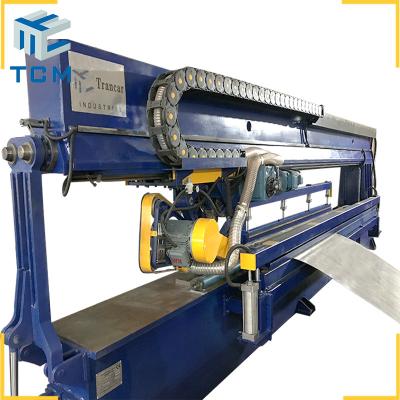 China PLC Automatic Weld Planisher 5800x900x1800mm for Steel Tank Shell Longitudinal Welds Finishing for sale