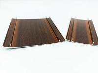 China Anti Corrosion Sturdy Wood Finish Aluminium Profiles For Doors And Windows for sale