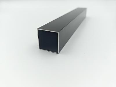 China Black Anodized Extruded Aluminum Tube / Waterproof Square Aluminum Tube for sale