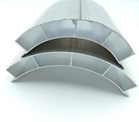 China Anodized curved aluminum extruded embedded aluminum alloy arc profile for furniture round cabinets for sale