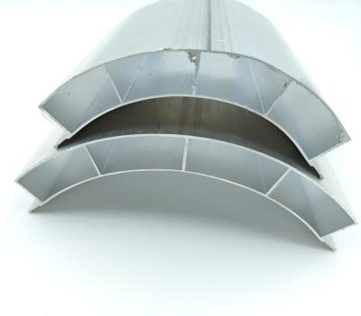 China Anodized curved aluminum extruded embedded aluminum alloy arc profile for furniture round cabinets for sale