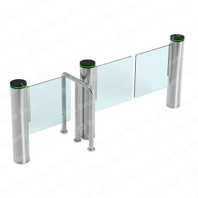 China Fingerprint Controller Swing Barrier Unidirectional Handicapped Lane Speedgates Turnstile Manual for sale