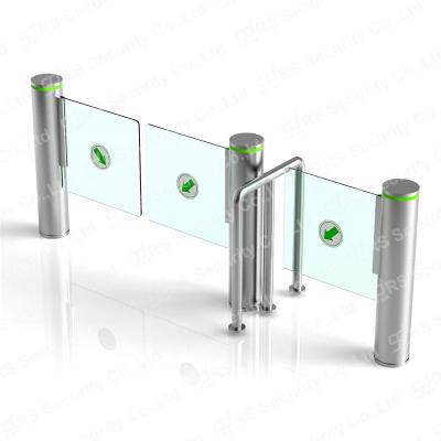 China Bio-metric Swing Barrier Paint Full-height Speed Gates Turnstile Terminal for sale