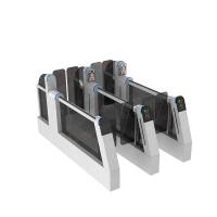 China Finger Print Reader Swing Barrier Turnstiles Acrylic Panel High-strength Speed Gate Panel for sale