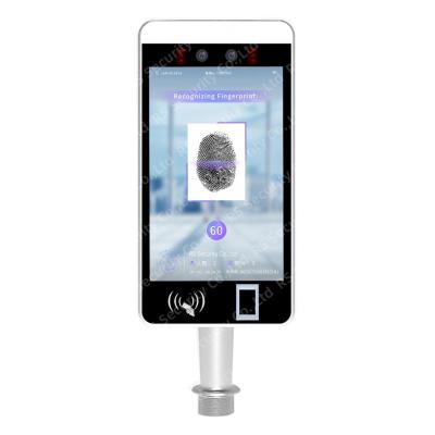 China Hotel Face Recognition Thermometer Terminal RGB IR Biometric Time Attendance Terminal for sale