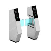 China Hostel DC Motor Swing Turnstiles 3 Roller Facial Recognition Wing Door Barrier Discount for sale