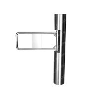 China Hotels DC Brushless Swing Turnstiles Barrier 304 ss Fingerprint Reader Wing Doors Software for sale