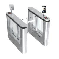 China All Places DC Motor Swing Barrier Turnstiles Anti-terrorism Coin Count Wing Door Led Panel for sale