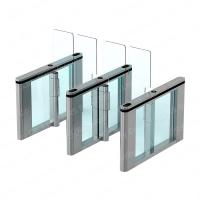 China Barcode Reader Swing Turnstile Gate Anti Trailing Powder Coating LED Display for sale