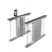China Qr Code System Speed Barreira Bio-directional Rs485 Swing Turnstiles Led Red Green for sale