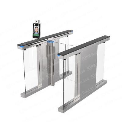 China Qr Code System Speed Barreira Bio-directional Rs485 Swing Turnstiles Led Red Green for sale