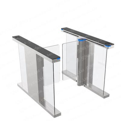 China Barcode Paper Speed Barrera Box Type Security Swing Turnstiles Led Light Plate for sale