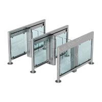 China Ultra Slim Speed Gate Turnstile DC Brushless Swing Barrier Door System For Gym for sale
