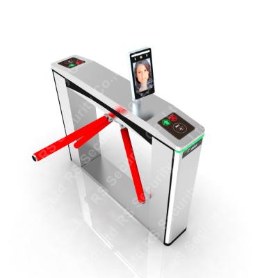 China Half Height Rotating Arm Tripod Gate Barrier Face Recognition Access Control System for sale