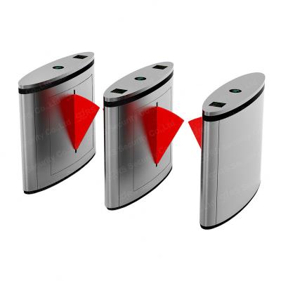China Hospital Fingerprint Nfc Flap Barrier Door Ip68 Semi-Automatic Subway Turnstile Led Light for sale