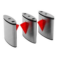 China Outdoors Fingerprint Reader Flap Barrier Doors Manual Single Channel Subway Turnstile Led Panel for sale