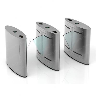 China Gymnasium People Counter Flap Barriere Torniquete Sway Anti-tailgating Fare Turnstile With Wheels for sale