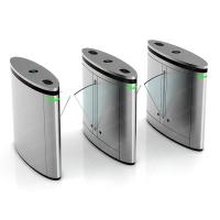 China Pedestrian Qr Code Scan Flap Barrieres Turnstile Slim Explosion-proof Fare Turnstile Led Indicators for sale