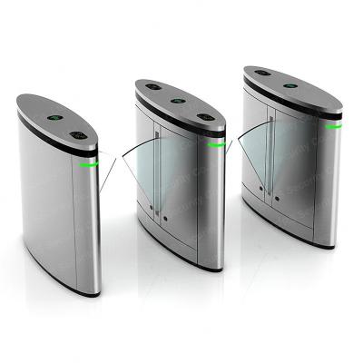 China Pedestrian Qr Code Scan Flap Barrieres Turnstile Slim Explosion-proof Fare Turnstile Led Indicators for sale