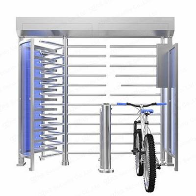 China 304ss 180 Degree Full Body Turnstiles Walkway Barcode Scanner Rotating Doors Used for sale
