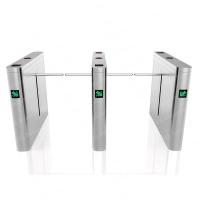 China High Security Drop Arm Turnstile Waist Height Face Recognition Pedestrian Barrier Gate for sale