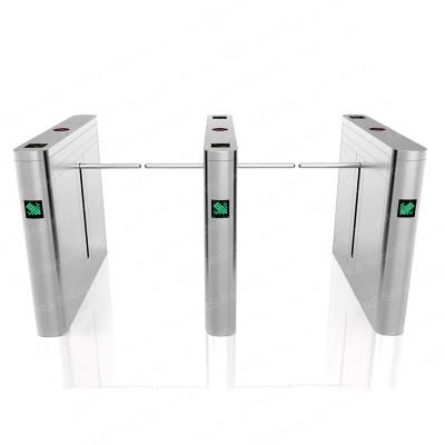 China High Security Drop Arm Turnstile Waist Height Face Recognition Pedestrian Barrier Gate for sale