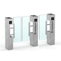 China Store DC Brushless Swing Turnstiles Doors 3 Arms Finger Print Reader Wing Barriers Equipment for sale