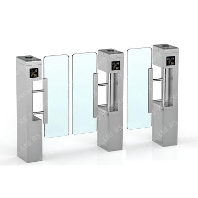 China Store DC Brushless Swing Turnstiles Doors 3 Arms Finger Print Reader Wing Barriers Equipment for sale