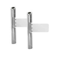 China Prison DC Motor Swing Gate Turnstiles 316 Steel Access Controlled Wing Barriers Counter for sale