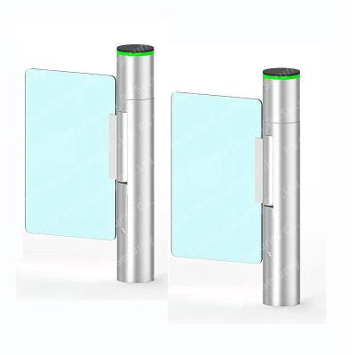China Outdoor DC Motor Swing Gate Turnstiles 980mm Height Counter Display Wing Barriers Panel for sale