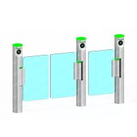 China Stainless Steel Security Barrier Supermarket Entrance Access Control Turnstile Manual Swing Gate With Smart Card Reader for sale