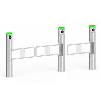 China Offices DC Brushless Swing Turnstiles Gate 900mm Width Coin Swallowing Wing Barrier Brand for sale