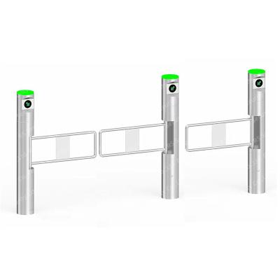 China Offices DC Brushless Swing Turnstiles Gate 900mm Width Coin Swallowing Wing Barrier Brand for sale