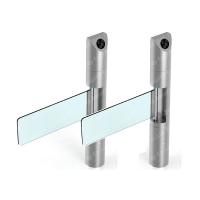 China Toilets DC Brushless Swing Turnstiles Doors Acrylic Glass Ticket Solution Wing Barriers Tray for sale