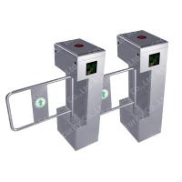 China Bus DC Brushless Swing Turnstile 1 Lane Fingerprint Identification Wing Barriers Gate Electromagnetic for sale