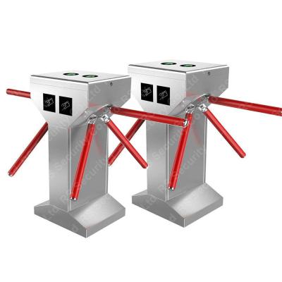 China Ic/id Tripod Turnstile Wheel Passing 24v/100w Round Angle Waist Height Barreras Drive Board for sale