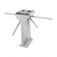 China Fingerprint Reader Tripod Turnstile Shopping Mall One-way Hot-selling Waist Height Barrier Led Panel for sale