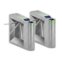China Time Attendance Tripod Turnstile Gate Rain / Snow Acrylic Panel With LED Indicator for sale