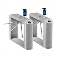 China Barcode Reader Tripod Turnstiles Commercial Office Electric Anti-crush Waist High Door Price for sale