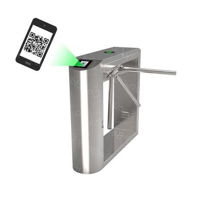 China Facial Recognition Tripod Turnstile Various Places 4 Doors Fillet Type Waist High Barrier Manufacturer for sale