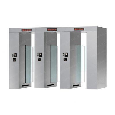 China Optical Swing Turnstile By Swiping Card Rfid Intelligent Collector Full Height Swing Gate For Door Entry Pass System for sale
