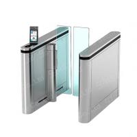 China Card Controlled Glass Swing Barrier Gate Anti Hit Multi Functional With Writer Software for sale