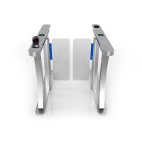 China People Counter Speed Tourniquet Bi-directional Round Angle Swing Turnstile Led Panel for sale