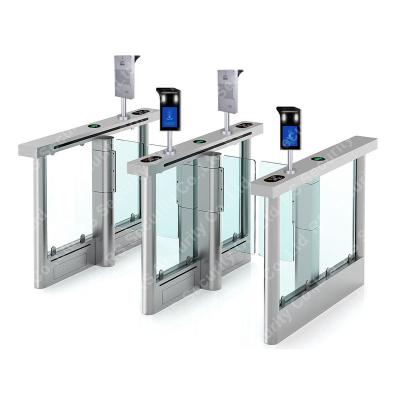 China Ticket Checking Wing Turnstile Anti-striking One-time Speed Gates Led Indicator for sale
